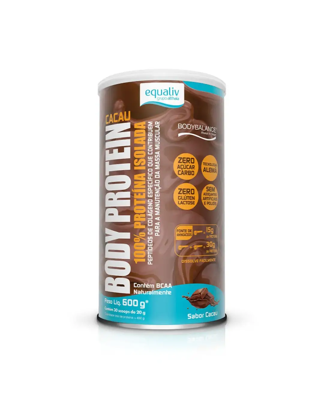 Body Protein 600g Sabor Cacau - Equaliv - Power Up Suplementos